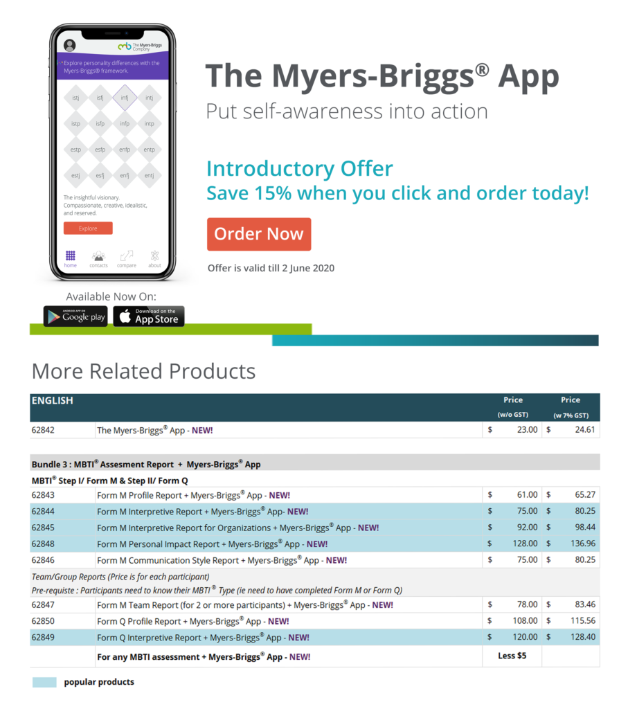 The Myers Briggs App | The Myers-Briggs Company